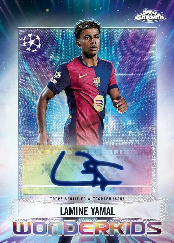 2024-25 TOPPS CHROME UEFA Club Competitions VALUE BLASTER BOX UCC ...