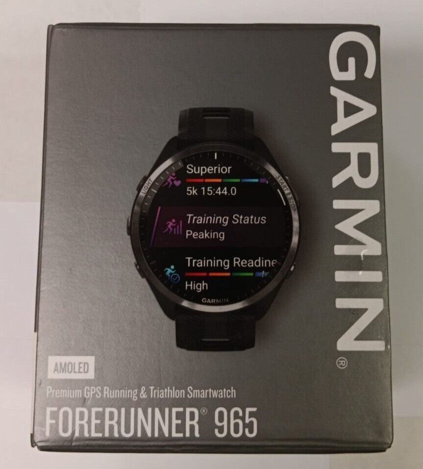 Garmin Forerunner 965 GPS Running Smartwatch AMOLED Gray DLC Titanium