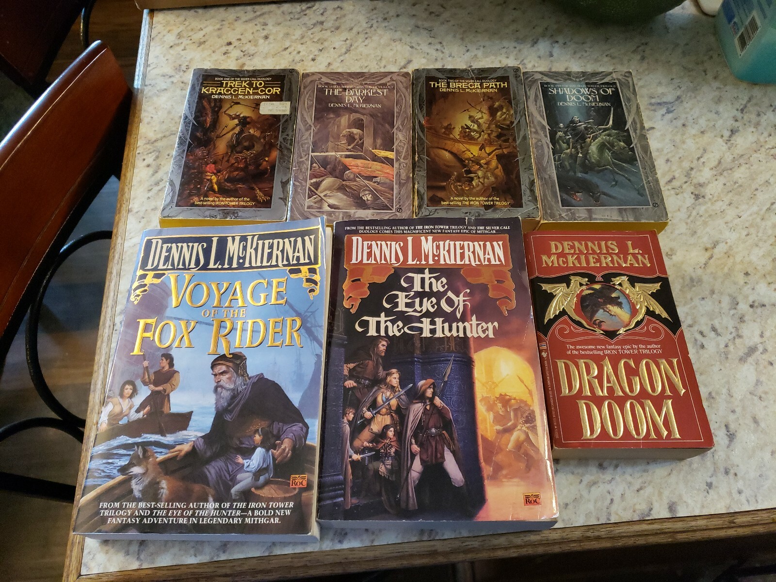 Lot 7 Dennis McKiernan PB Books Dragondoom, The Darkest Day, Red ...