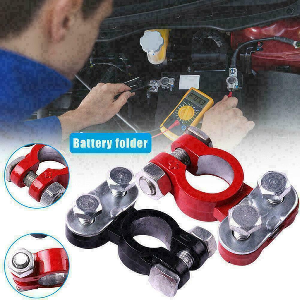 2 Universal BlackRed Car Battery Clamps Flexibility S2N9 | eBay Australia