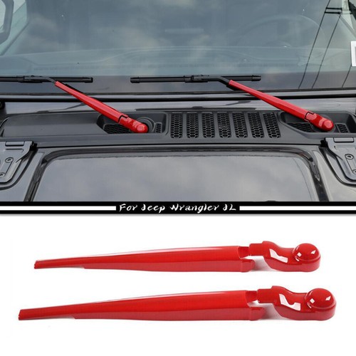 For 2018-2023 Jeep Wrangler JL ABS Red Front Window Wiper Arm Blade ...