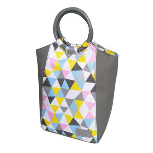SACHI Go Fresh Insulated Lunch Tote Cooler Bag Stylish Handbag Triangle ...