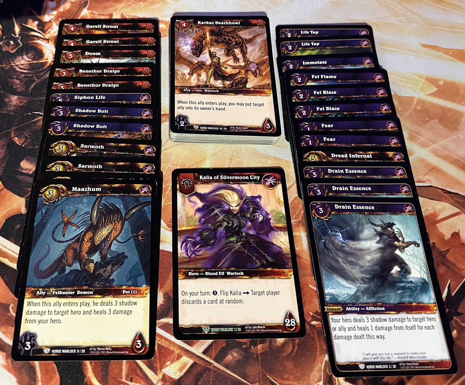 2011 Horde Warlock Class Deck | World of Warcraft | Blizzard | eBay