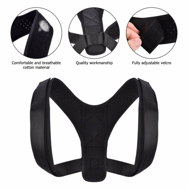 US Men Women Child Posture Corrector Back Support Belt Hunchback ...