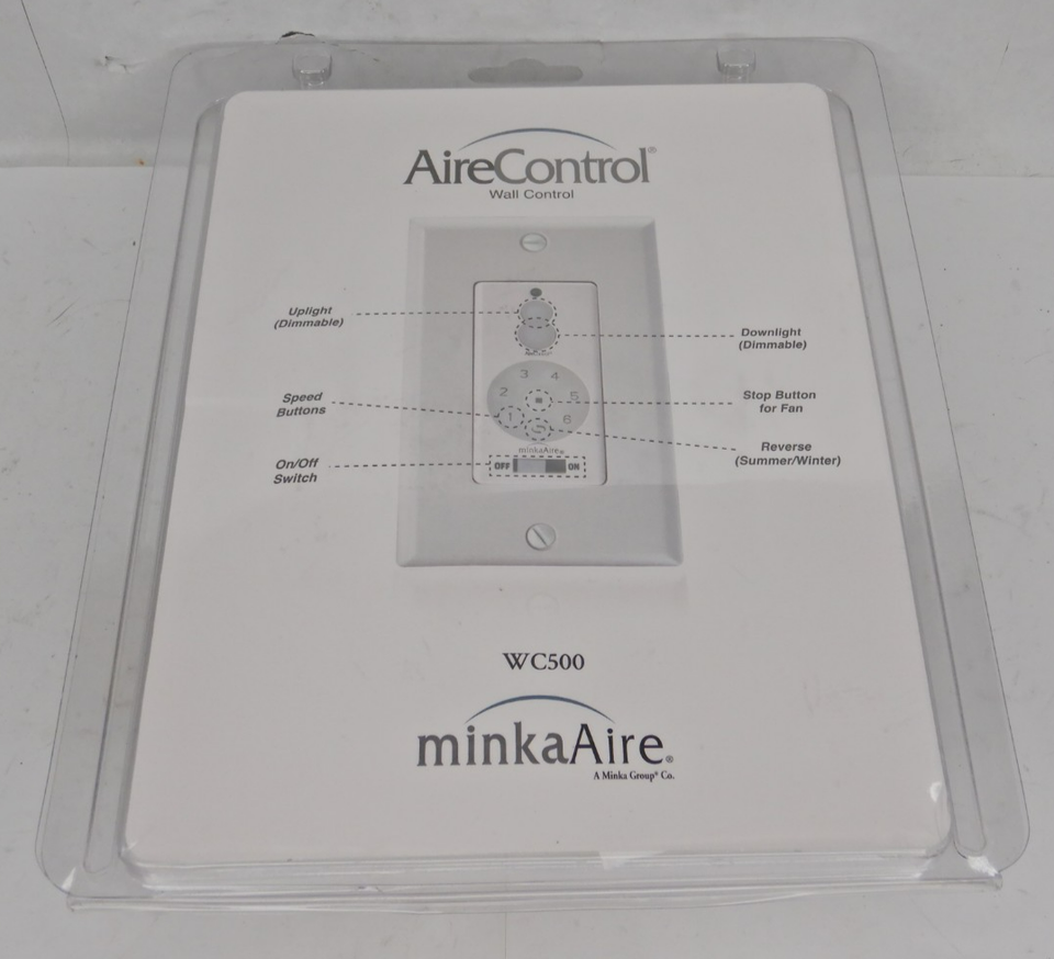 Minka Aire WC500 DC Wall Control or Remote with Full Function White | eBay