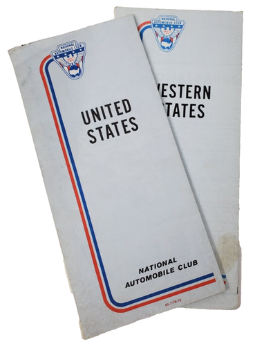 National Automobile Club 1978 US & 1979 Western States Maps | eBay