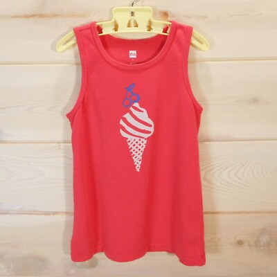 Tea Collection Tank Top Youth Girl's Size 7 Swirl Ice Cream Cone Print ...
