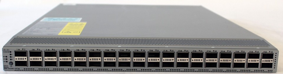 Cisco N9K-C9336C-FX2 Nexus 32x 100GB QSFP28 Switch, Port Side Exhaust ...