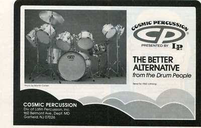 1983 small Print Ad of LP Latin Percussion CP Cosmic Percussion Supreme ...