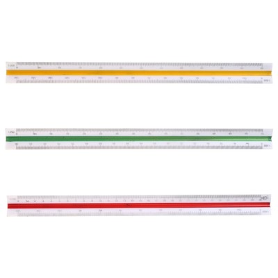 300mm Triangular Metric Scale Draughtsmens Ruler For Engineer ...