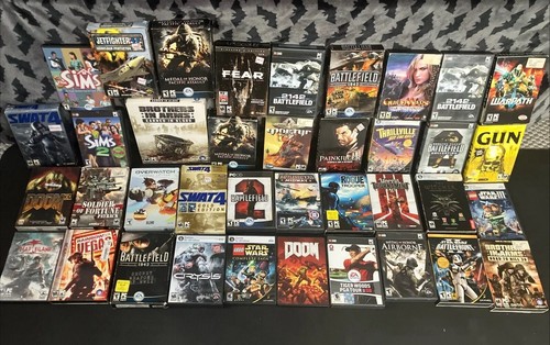 Huge 35+ Video Game Lot PC Games CD-ROM Big Box Most CIB Great ...