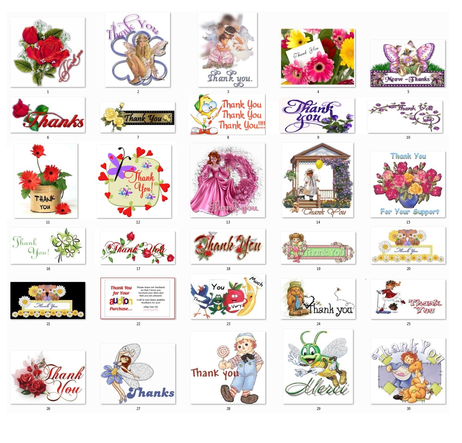 30 Personalized Address labels Thank You (TH 1) | eBay