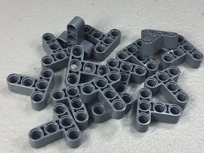 New LEGO Technic Liftarm 3 x 3 T-Shape Thick Dark Bluish Gray (x15 ...