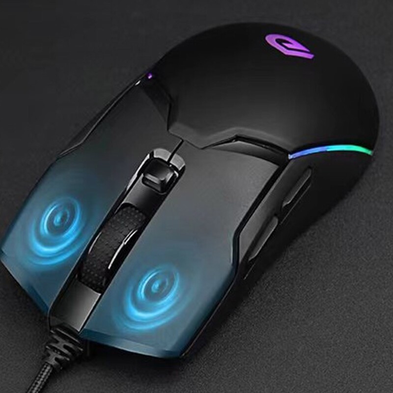 Wired Gaming Mouse 6400DPI Optical 6 Button USB Mouse With RGB ...
