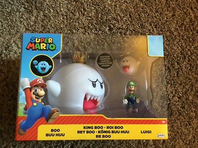 King Boo Figure Toy Diorama Set Jakks Pacific 2.5in Luigi 2024 Glow In ...