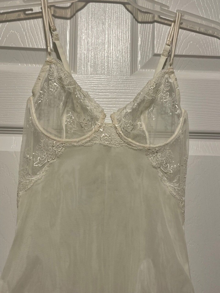 La Perla Primula 34B S Bodysuit Teddy Ivory Sheer Cups | eBay