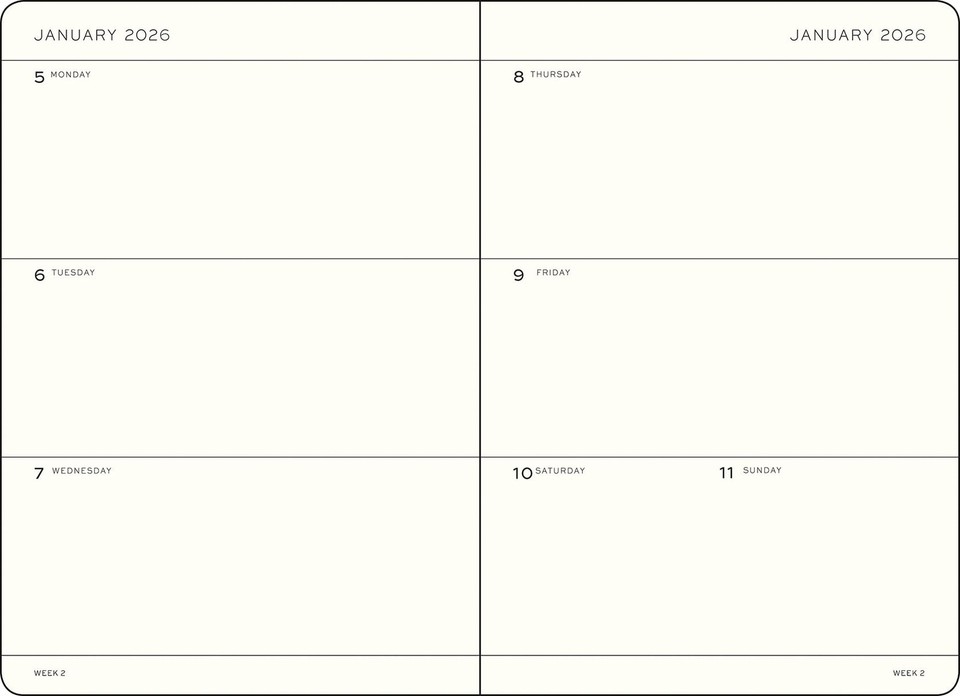 372740 Wochenkalender Medium A5 2026, Softcover, Spring Leaf, Englisch ...