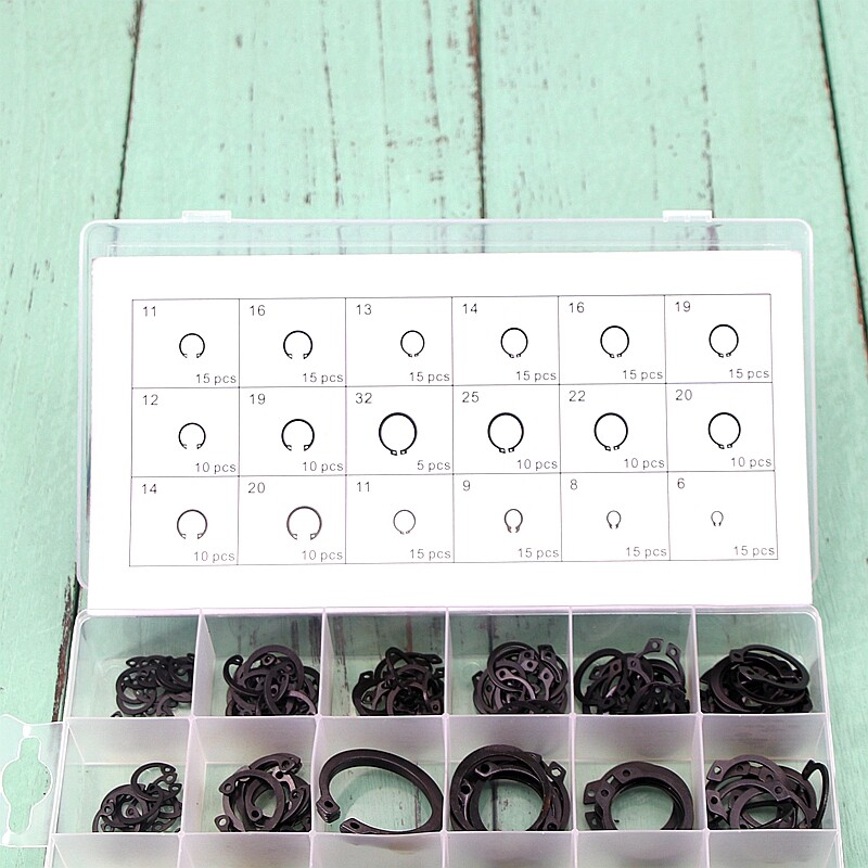 Internal and external 225pcs Circlips Circle clips C-Clip snap ring ...
