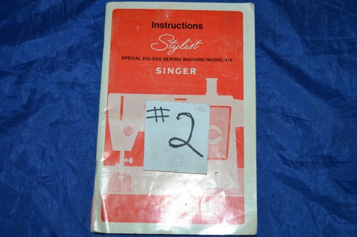 SINGER STYLIST SEWING MACHINE MANUALS MODELS 418, 538, 774 ORIGINALS IN ...