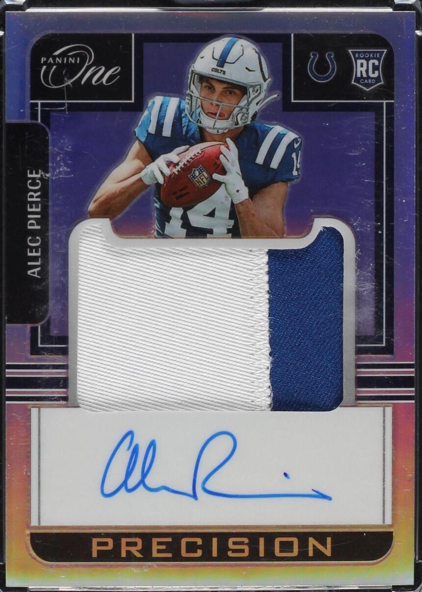 2022 Panini One - Precision Rookie Patch Autographs Alec Pierce #318 /99 (AU, MEM, RC) for sale ...