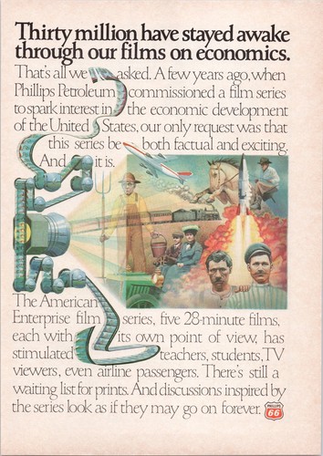 Phillips 66 American Enterprise Economics Film Series Print Ad 1980 | eBay