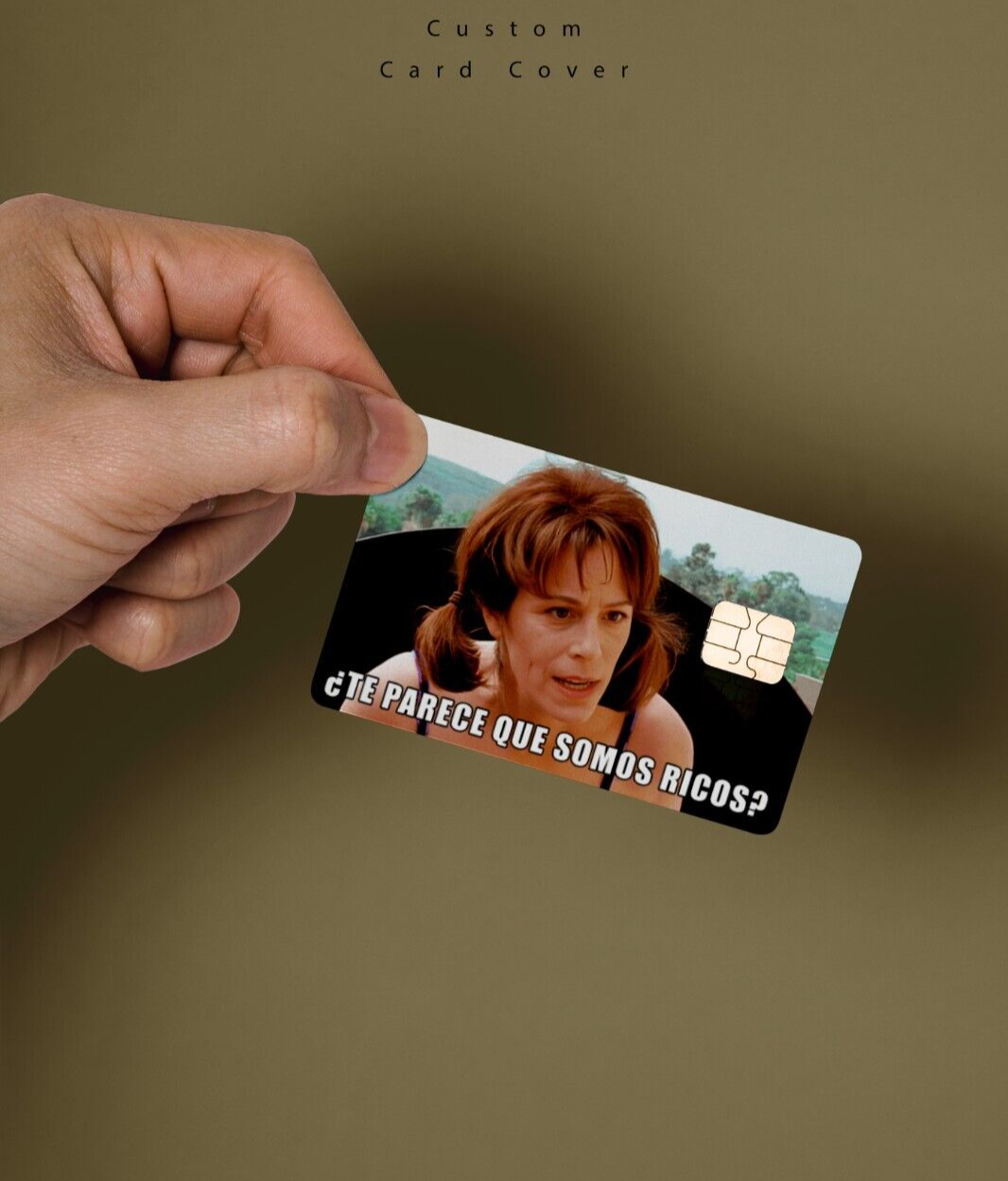 Credit card cover- te parece que somos ricos sticker-Spanish Credit ...