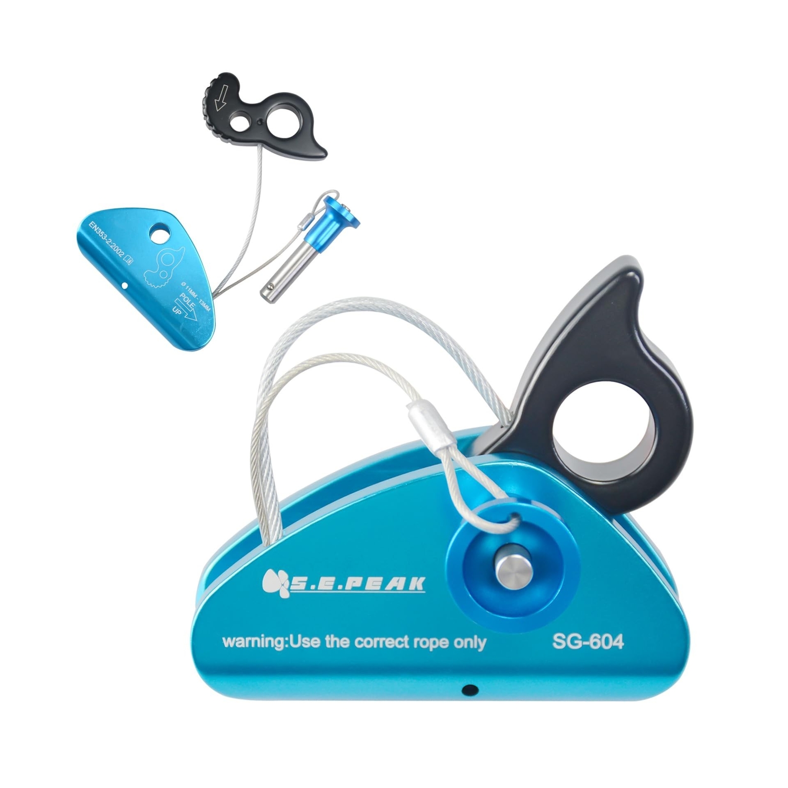 15kN Rope Grab,CE Certified Fall Arrestor Ascender, Flip Line Adjuster, Grip ... | eBay