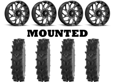 Kit 4 High Lifter Out&Back MaxD Tires 36x9-20 on Fuel Runner 20 Black ...