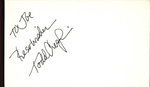 Todd Crespi Actor Signed 3" x 5" Index Card | eBay