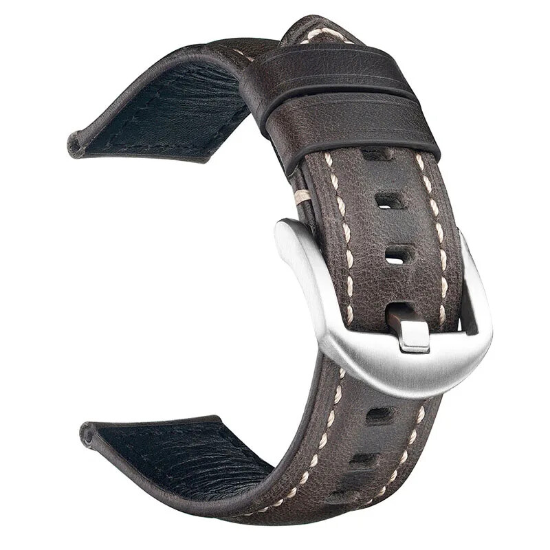 Retro Watch Strap 18mm 20mm 22mm 24 26mm Genuine Cow Leather Watch Band ...