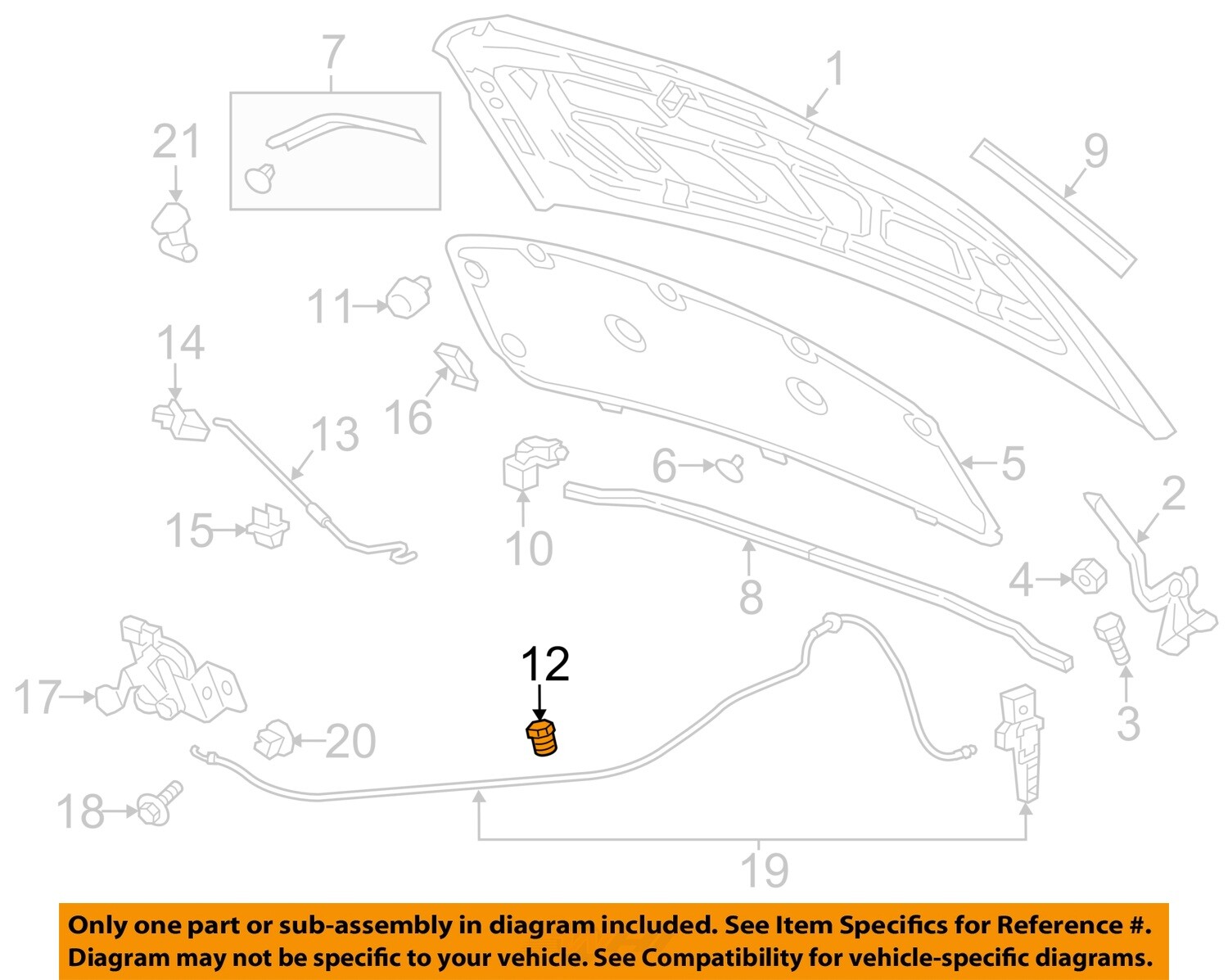 GM OEM 04-22 Aveo Hood Hood Components-Hood Bumper 94580457 | eBay