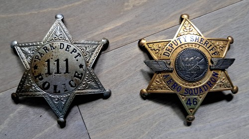 VINTAGE POLICE AND SHERIFF BADGES ED JONES & CO. OAKLAND, CAL (2) | eBay