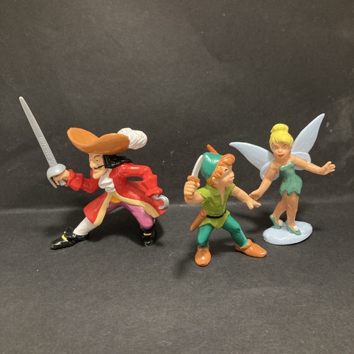 Disney Peter Pan Captain Hook Tinker Bell PVC Figure Vintage Bullyland ...