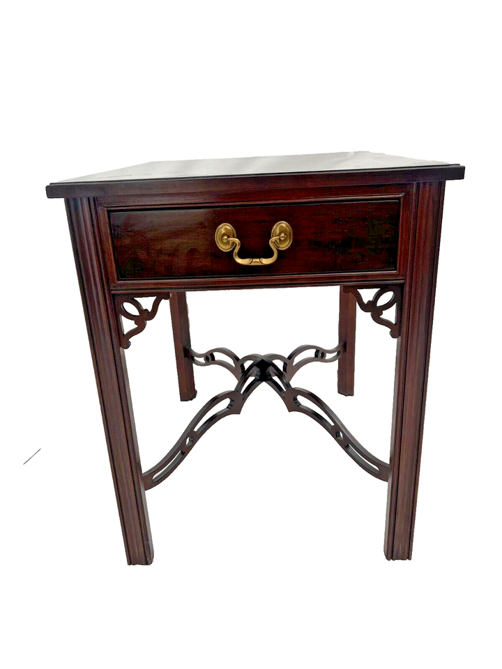 Ethan Allen Side Table Nightstand Victorian Style Dovetail Drawer ...