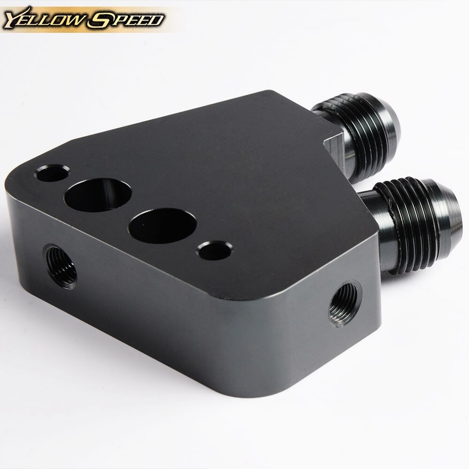 New 10 Row Engine Oil Cooler Kit Fit For LS1 LS2 LS3 + Sandwich Plate ...