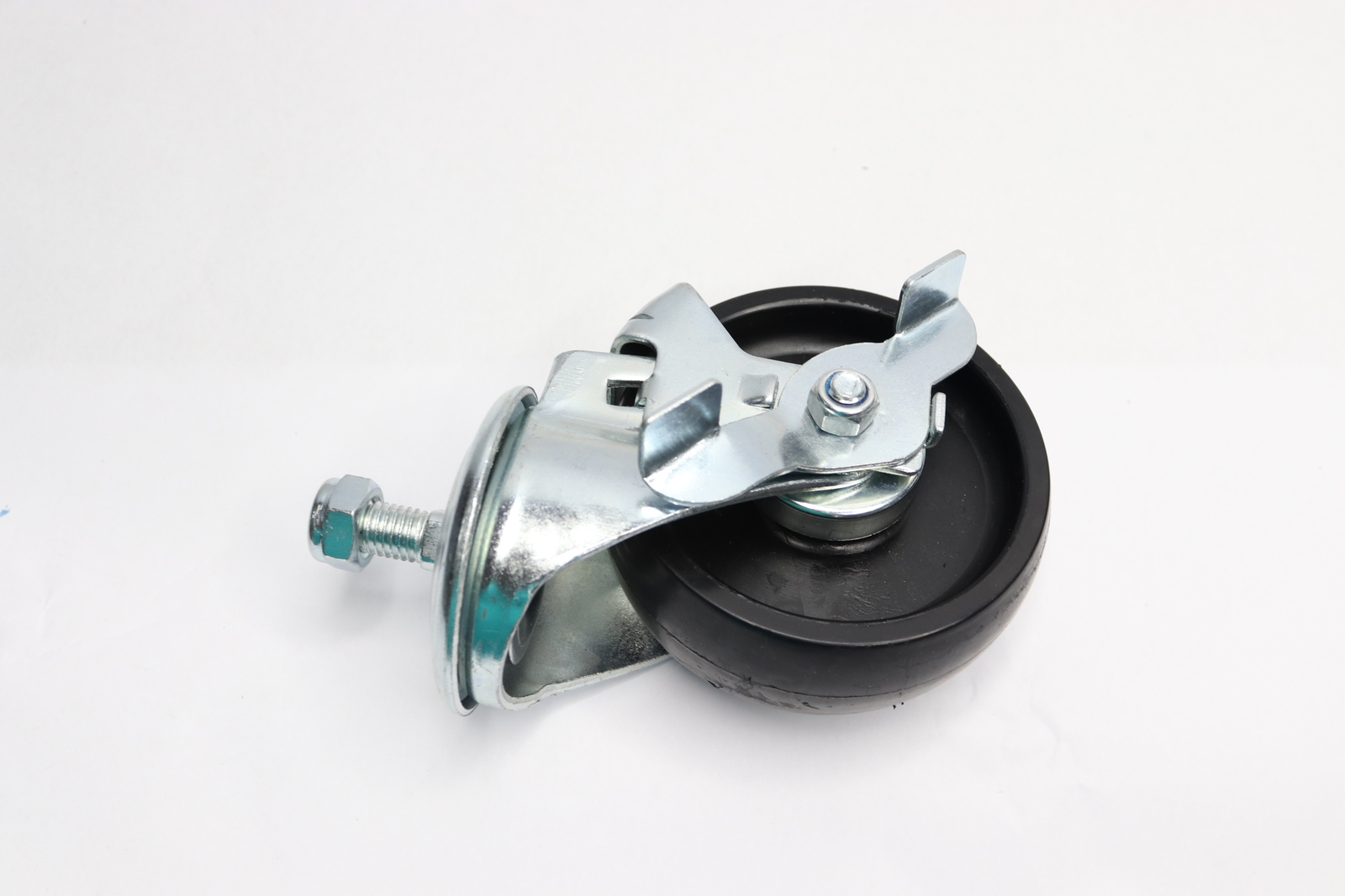 Lock Swivel Plastic Caster Post 1-2"-13 x 3/4" Wheel OD x 3-3/4" x 1-1/ ...