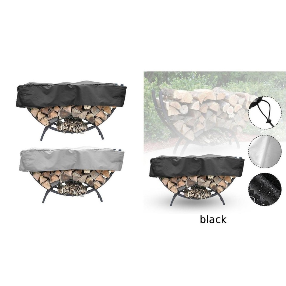 Firewood Rack Cover 210D Oxford Fabric Waterproof Protection Log Pile ...