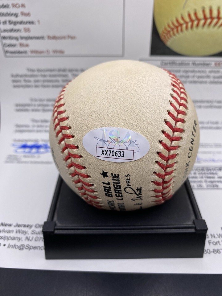 Willie Mays HOF Signed Pen Autographed Rawlings ONL Baseball JSA COA ...
