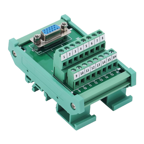 VGA DB15 3Row Female D-SUB Din Rail Mount Interface Module, D-SUB ...