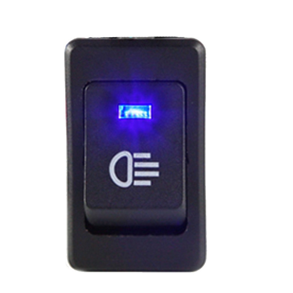 3 X 12V 35A Universal Car Fog Light Rocker Switch Blue LED Dash ...
