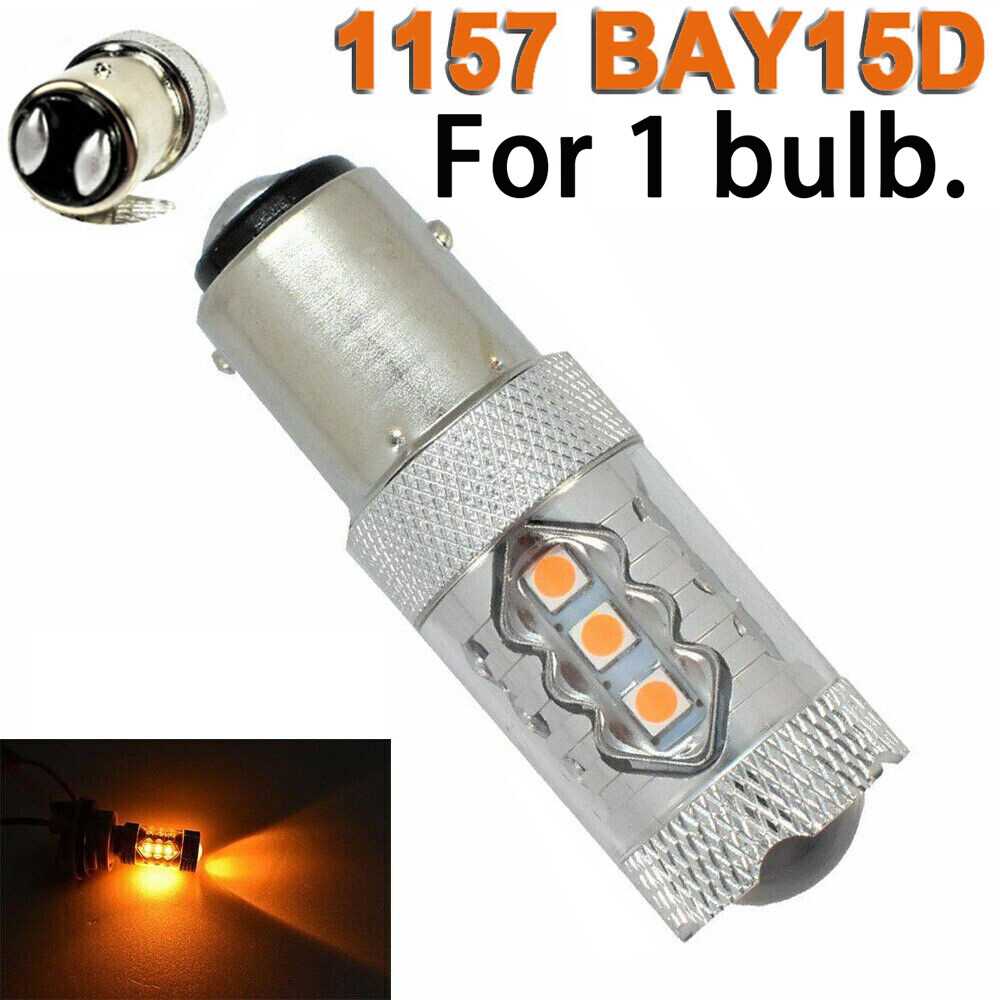 1157 2057 3496 BAY15D P21/5W 80W LED Projector Amber Bulb Front Signal ...