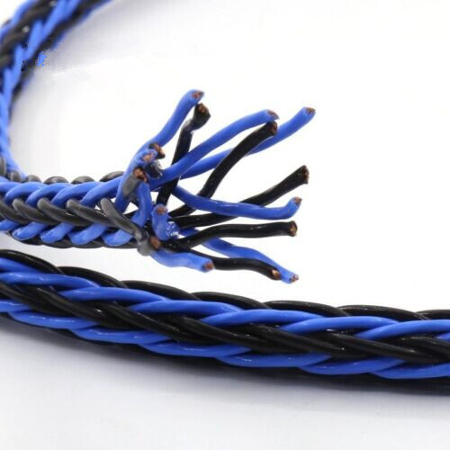 8AWG 8 Cores Twisted HiFi Speaker Cable 8N OCC Copper Audio Power Wire ...