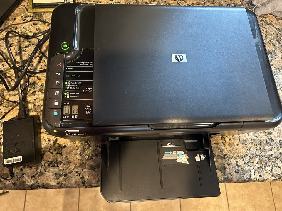 HP DeskJet F4580 Computer Printer Scanner Copier All-In-One Wireless ...