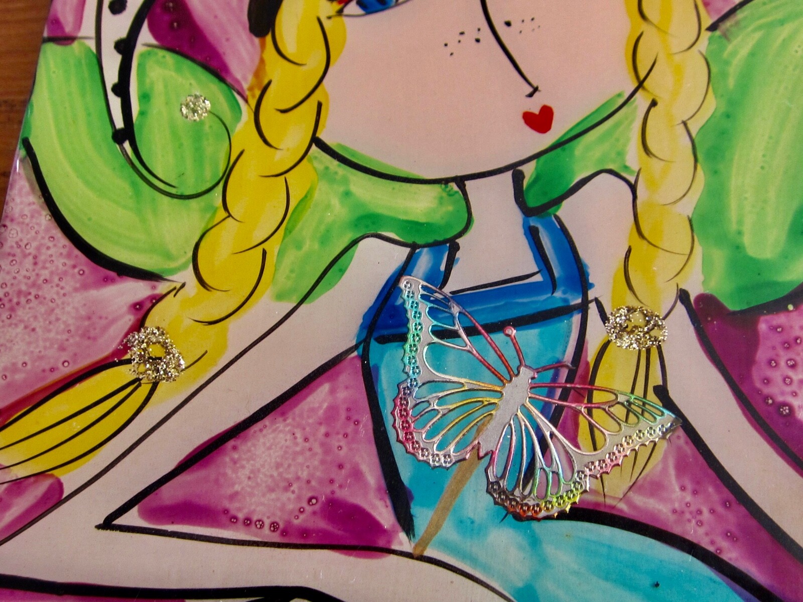 Sharon Peterkin - Hand Painted Fairy tile | eBay