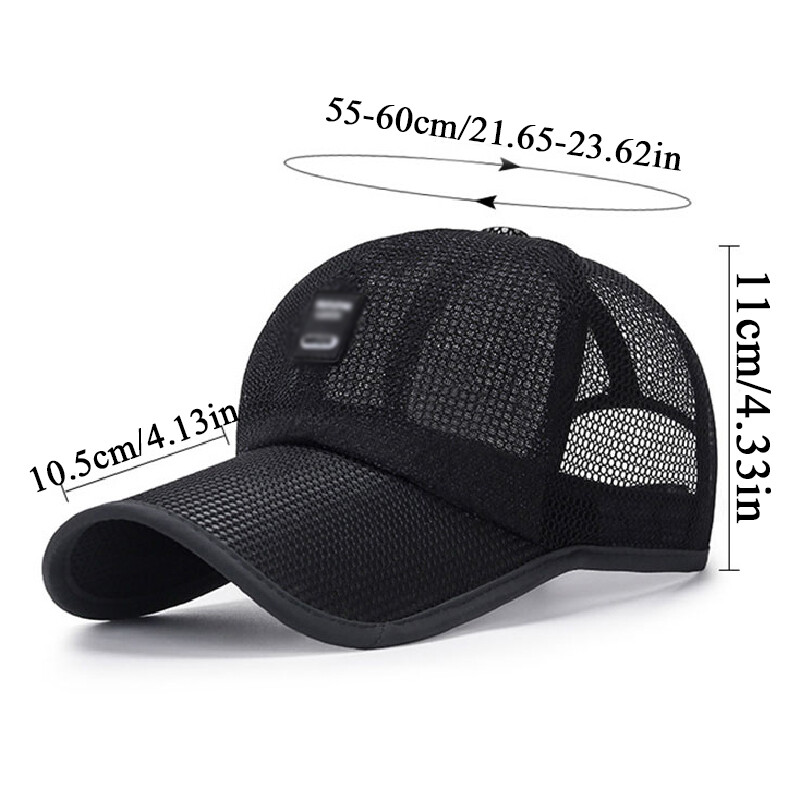 Men Snapback Mesh Baseball Cap Sun Protection Golf Adjustable ...