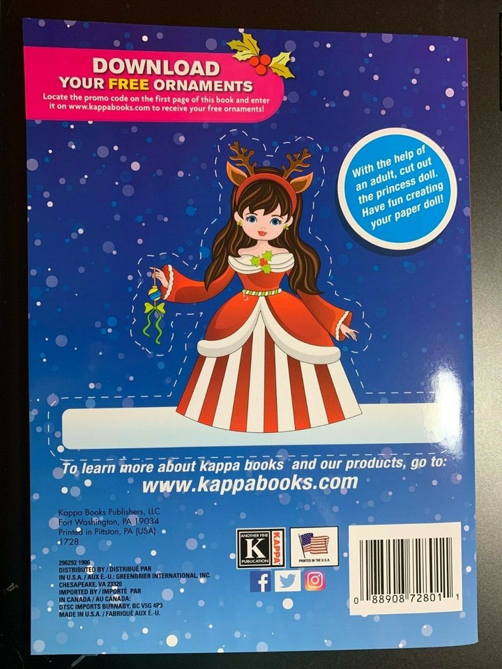 KAPPA JUMBO COLORING & ACTIVITY BOOK PRINCESS CHRISTMAS FREE HOLIDAY ...