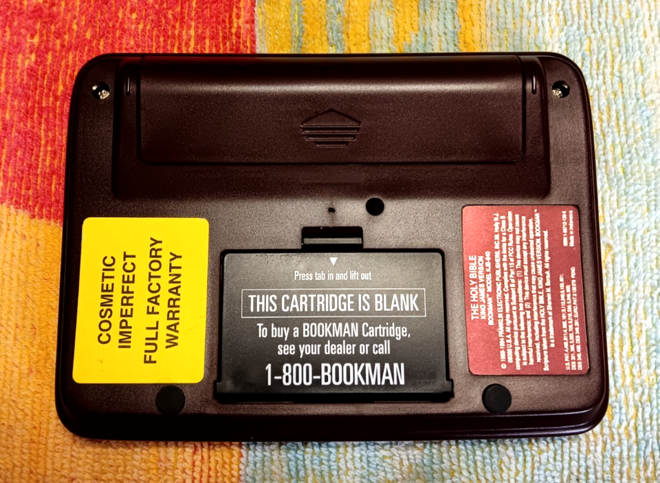 FRANKLIN BOOKMAN Electronic Holy Bible King James Version KJB-640 ...