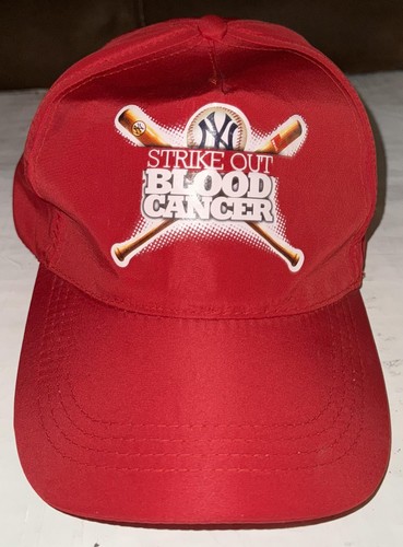 New York Yankees Hat Cap Fitted Mens Red MLB Baseball Strike Out Blood ...