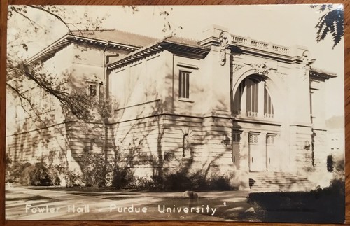 Real Photo Postcard Fowler Hall Purdue University | eBay