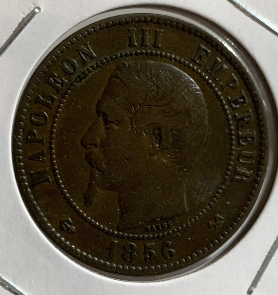 France: 1856-B 10 Centimes AU COPPER COIN | eBay